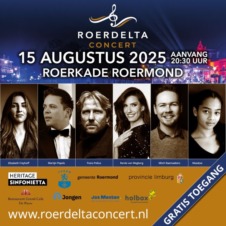 Het programma van Roerdelta Concert in Roermond